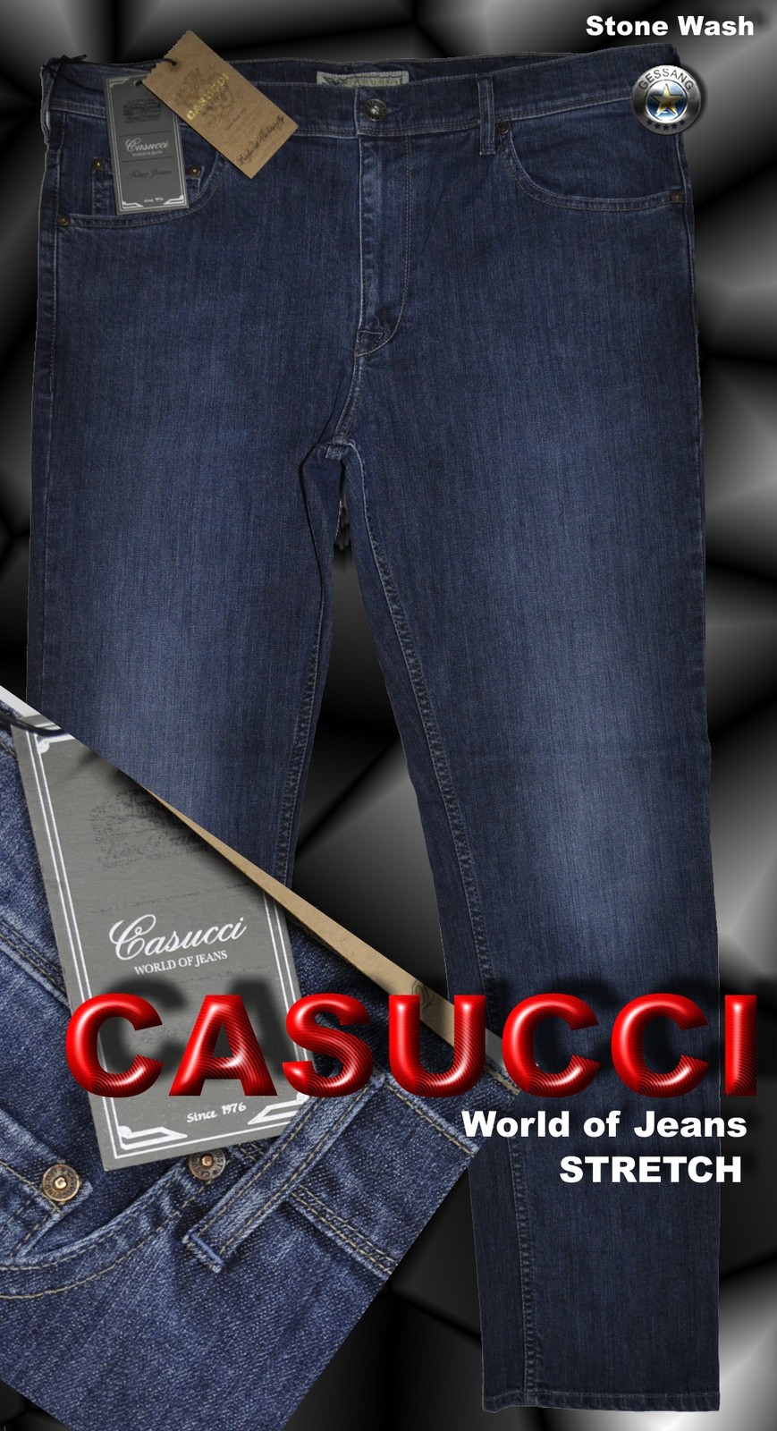 CASUCCI JEANS ELASTICIZZATO CALIBRATO EFFETTO SFUMATO MISURA 55 | eBay