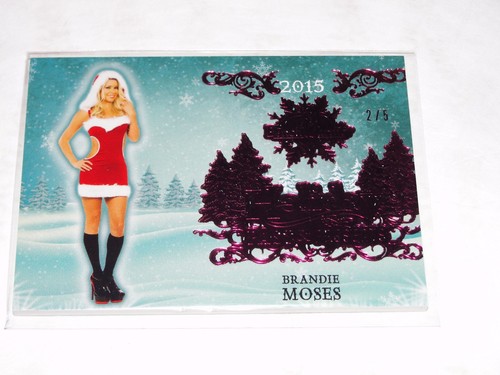 2015 Benchwarmer BRANDIE MOSES Holiday #82 Premium Pink SP/5 PLAYBOY ...