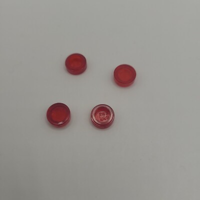 LEGO Technik Technic 4 x Tile 1x1 Round Clear Red #98138 | eBay