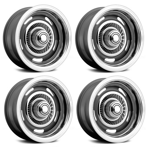 Vision Wheel 55 Rally Silver 15"x6" +12mm Offset 5x4.75" Bolt Pattern 4 ...