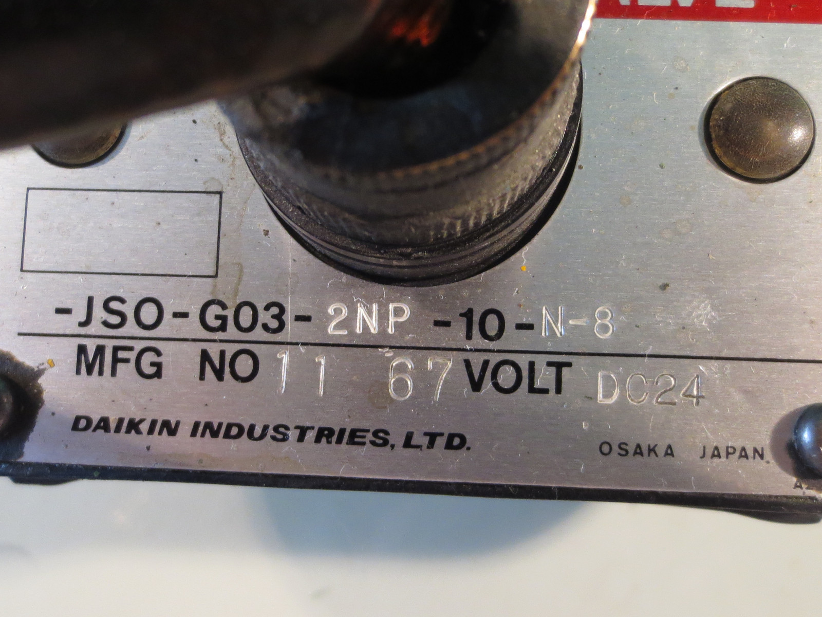 DAIKIN VALVE JSO-G03-2NP-10-N-8 MFG NO11 67 VOLT DC24 EACH 1 | eBay