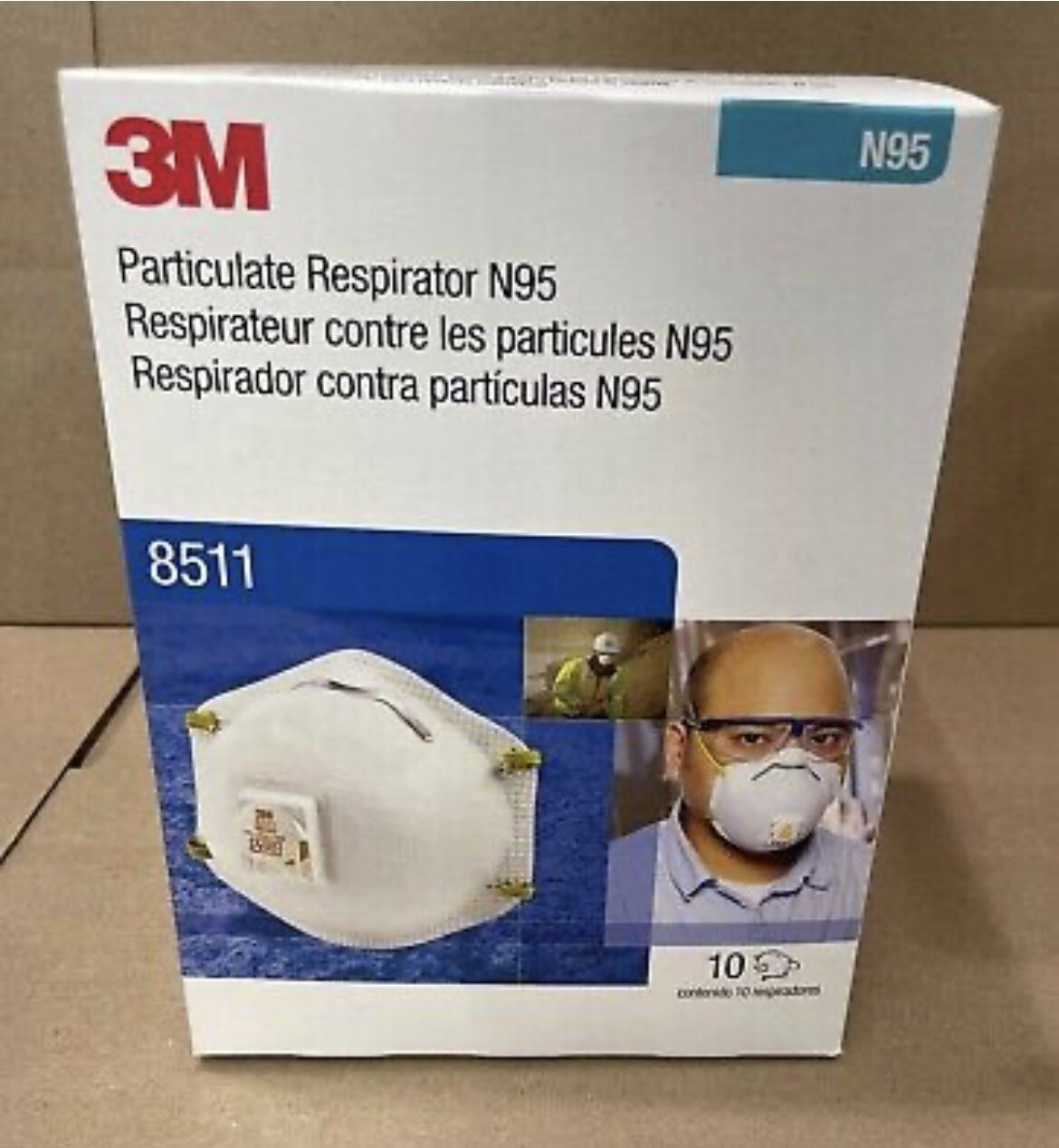 3M 8511 Particulate Respirator with Cool Flow Exhalation Valve N95 Mask ...