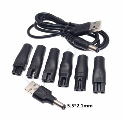 Universal USB charging cable set for shavers / trimmers / groomers- 8 ...