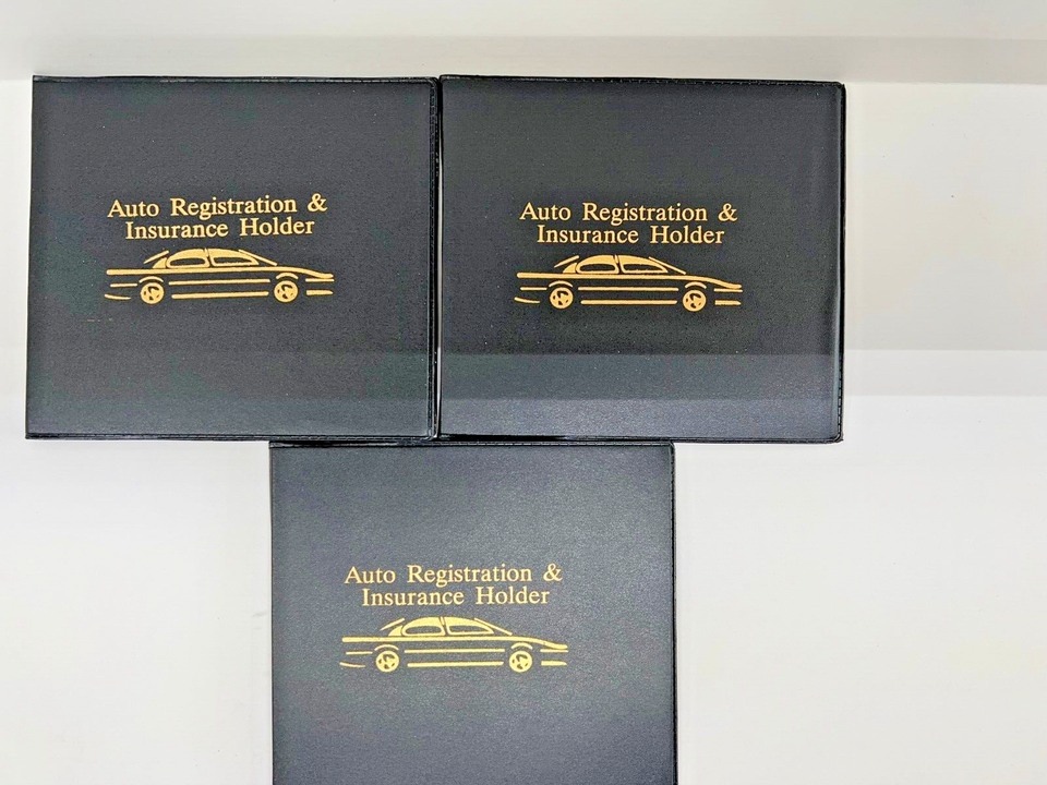 3 Auto Car Truck Registration And Insurance Case Document Holder Wallet ...