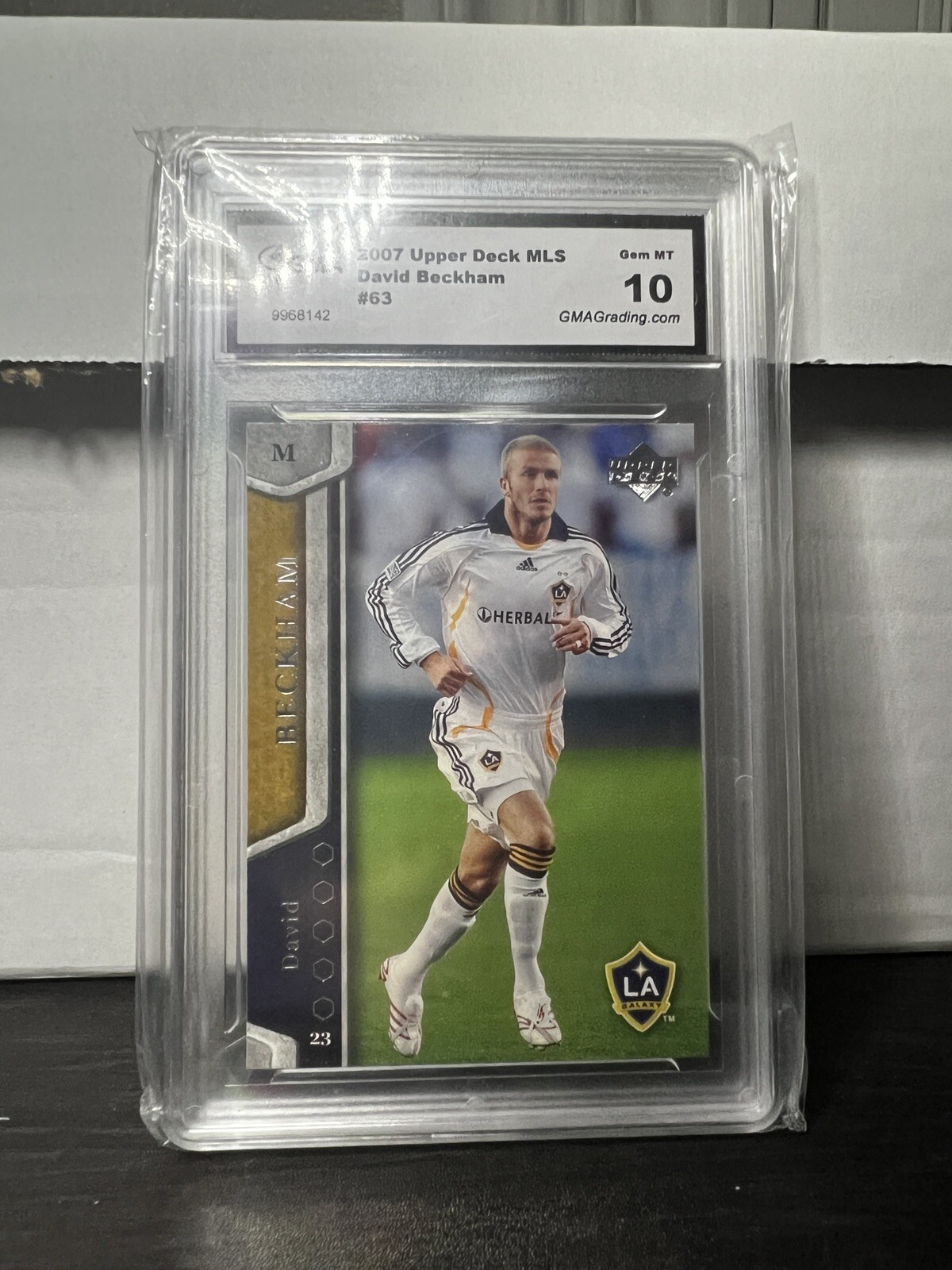 2007 David Beckham FIRST MLS CARD GMA 10 #63 LA Galaxy Upper Deck | eBay