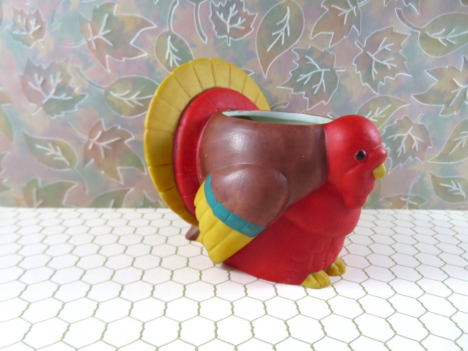 Ambassador Hallmark Turkey Votive Candle Holder Hand Painted Porcelain ...