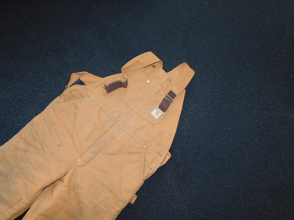 USA Made- Union Made Carhartt Arctic Quilted Insulated Bib Overalls Men ...