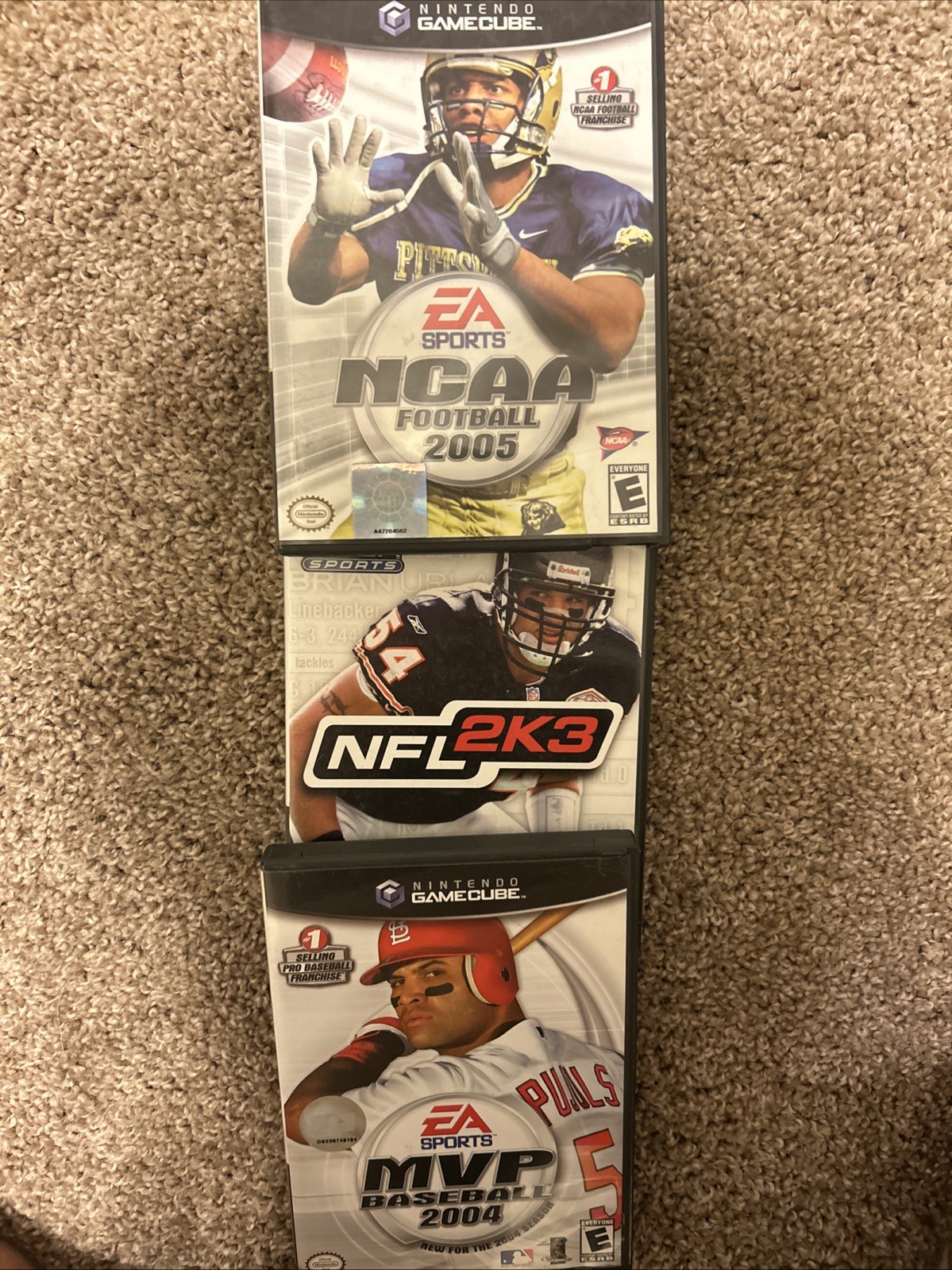 Nintendo GameCube Games NCAA 2005 NFL2k3 And MVP Baseball 2004 | eBay
