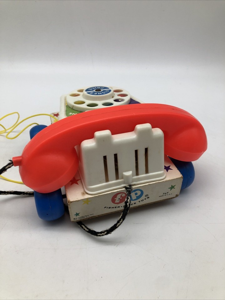 Vintage 1961 Fisher Price #747 Chatter Phone Rotary Telephone Pull Toy ...