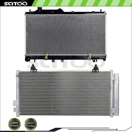 Car Radiator and A/C Condenser Fits 2008-16 Subaru Impreza 2013-14 XV ...
