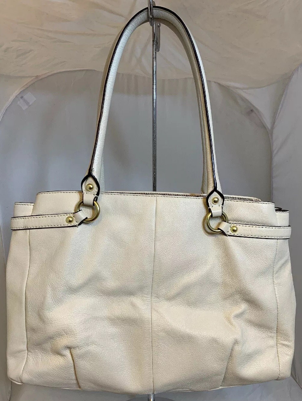 Coach Madison Leather Ivory Kara Handbag Shoulder Bag… - Gem