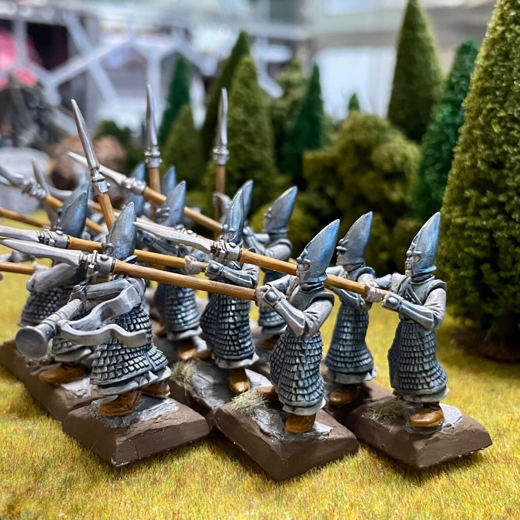 High Elf Warriors Regiment 14 Painted Miniatures Spearmen Warhammer | eBay
