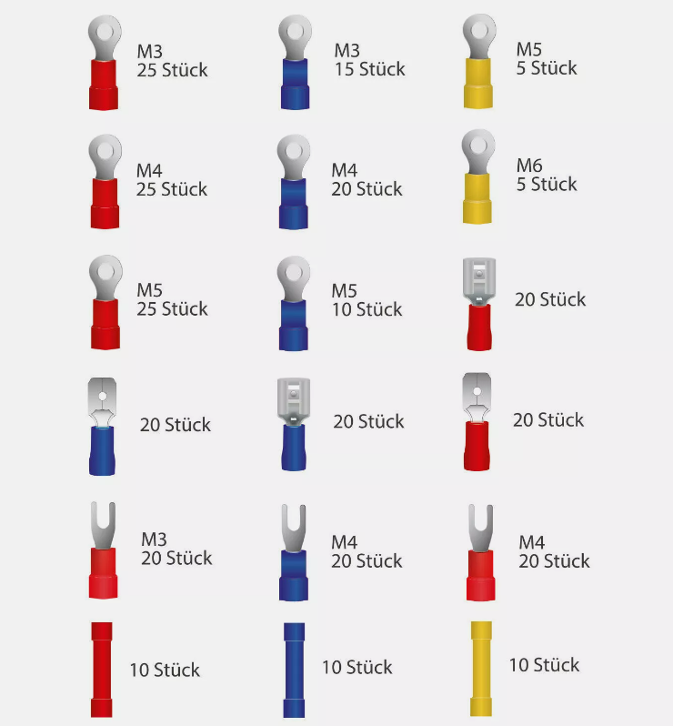 300PCS Ratchet Crimper Cable Wire Terminals Electrical Plier Crimping ...