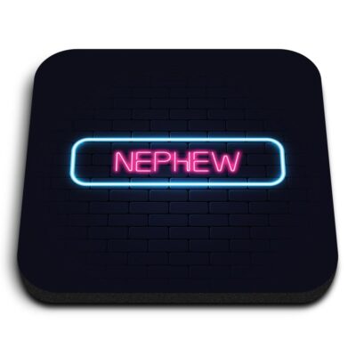 1x Square Fridge MDF Magnet Personal Neon Sign Design For Nephew ...
