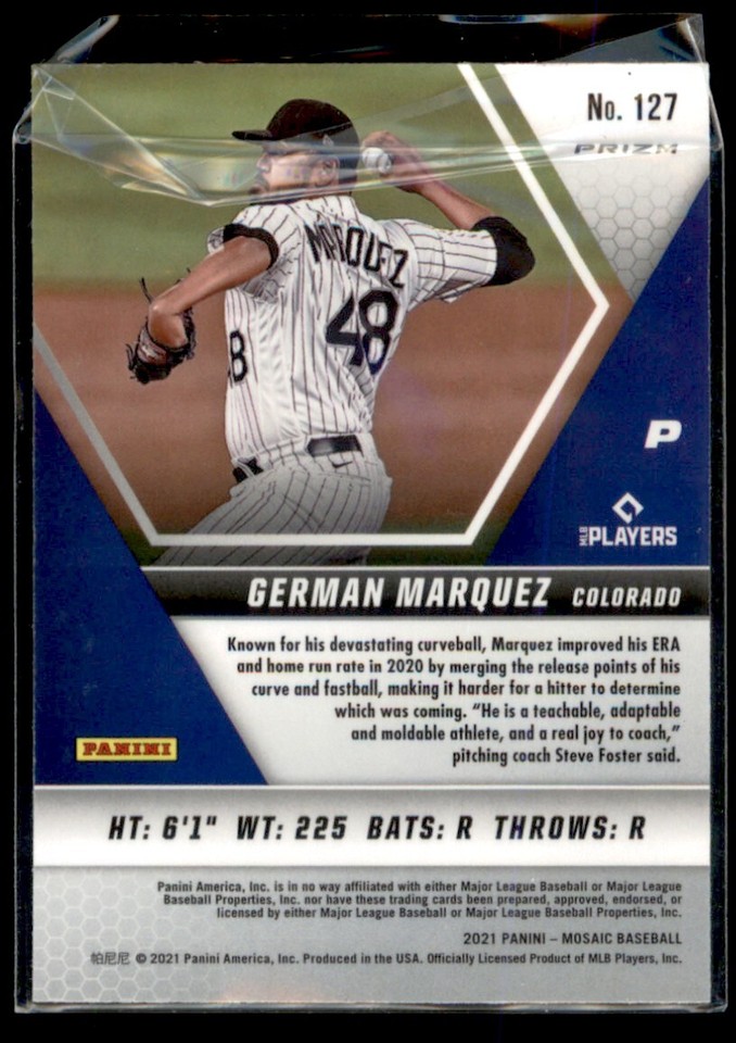 2021 PANINI MOSAIC PINK CAMO GERMAN MARQUEZ COLORADO ROCKIES #127 | eBay