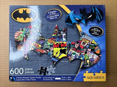 Batman 600 Piece Jigsaw Puzzle Bat Shaped Two Sided DC Comics | eBay