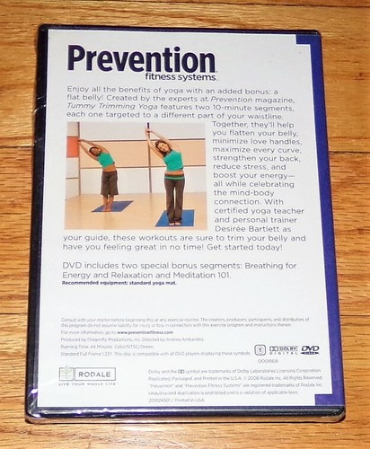 Prevention Fitness Systems: Tummy Trimming Yoga (DVD, 2008) Desiree ...