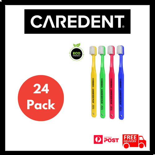 Caredent Junior ECO PLUS Toothbrush 4 Pack - (24/Box) - Picture 1 of 1