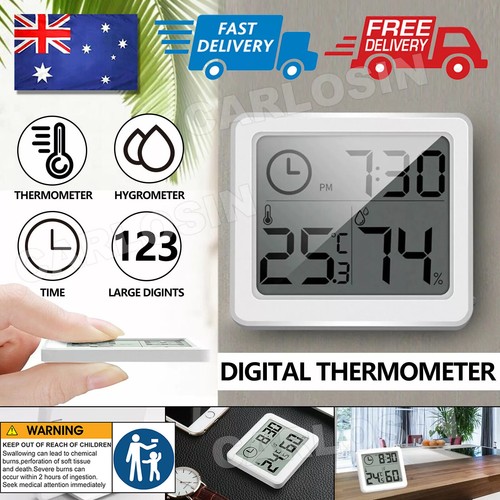 Digital Thermometer Humidity Meter Room Temperature Indoor LCD ...