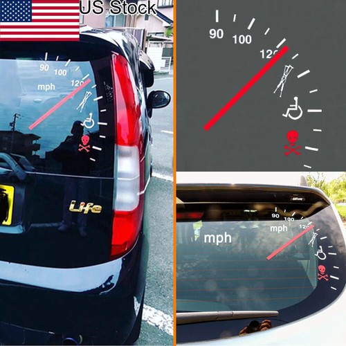 Universal Speedometer Mile/Hour Speeding Safe Warning Rear Windshield ...
