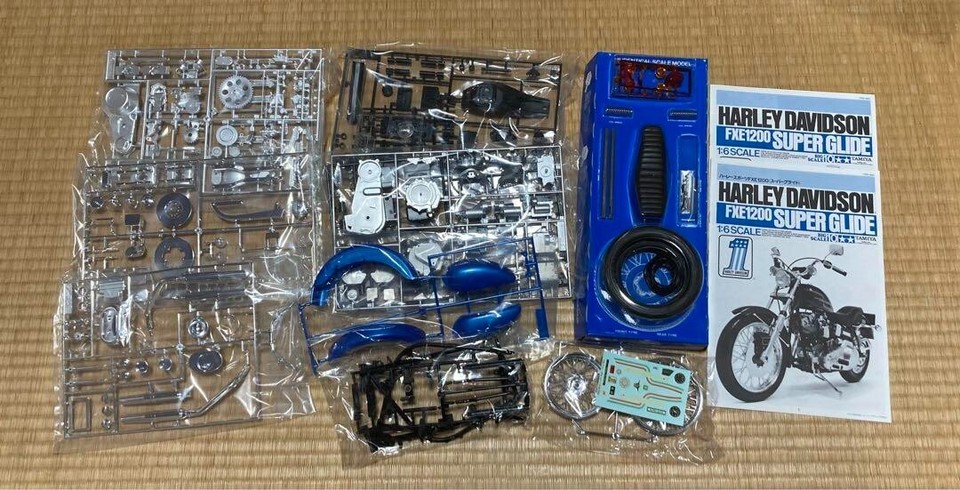 [Unassembled] TAMIYA Harley Davidson FXE1200 Super Glide Bike 1/6 scale ...