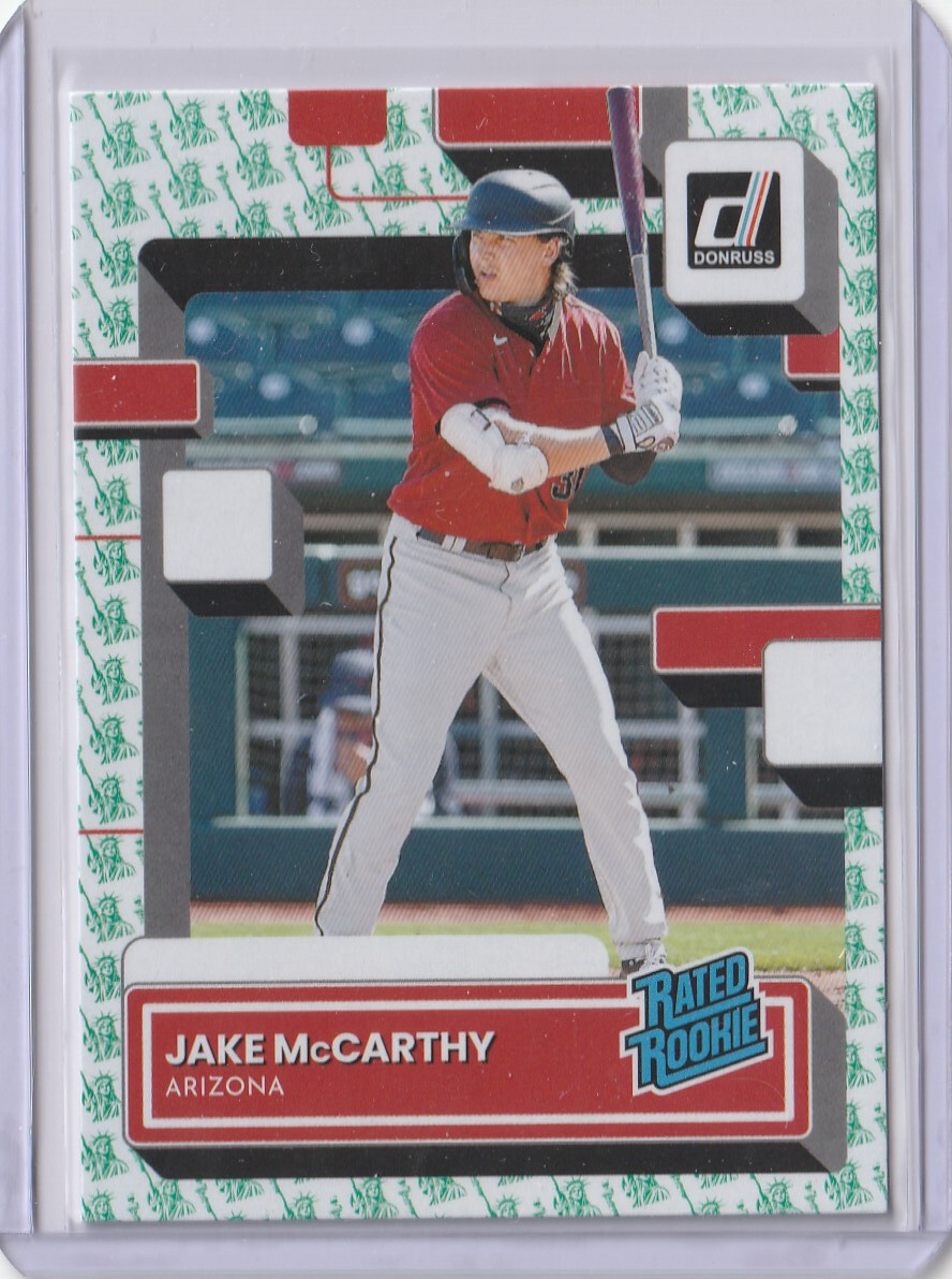 2022 Donruss Baseball Jake McCarthy Rated Rookie RC Statue of Liberty ...