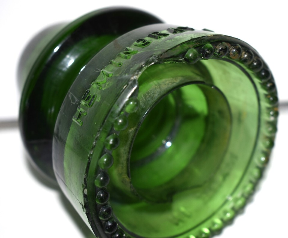 CD 162 Hemingray-19 Glass RDP Insulator in 7-UP GREEN Low Cost Shipping ...