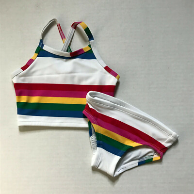 Hanna Andersson Girls Striped Sunblock Tankini Set _ 18-24 months | eBay