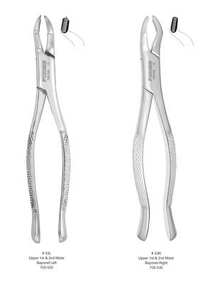 EXTRACTING FORCEP 2-Pcs Set (#53L & #53R) | eBay
