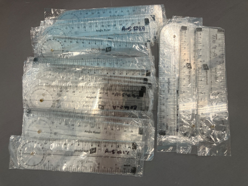 Lot of 21 Clear Plastic Angle Rulers Classroom Used | eBay