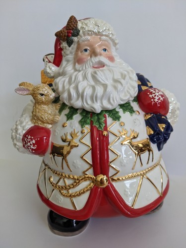 2006 Christopher Radko Timberland Santa Claus Ceramic Cookie Jar Box ...