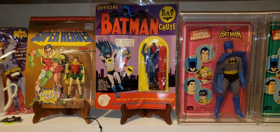 1966 Vintage Official Batman Bat Chute Figure MOC TV RARE Red Parachute ...