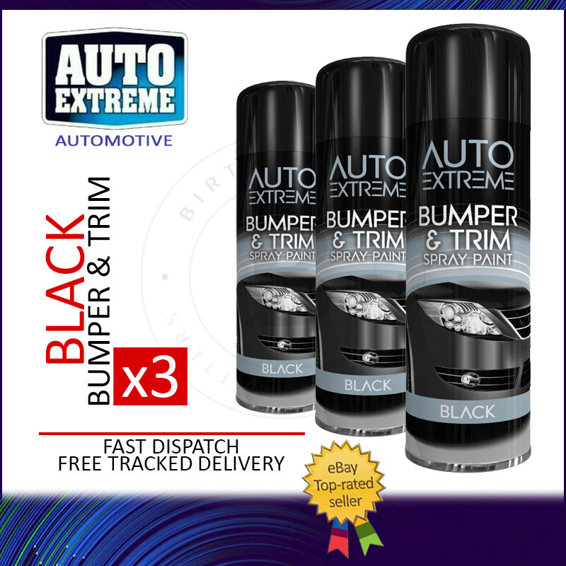 Black Bumper & Trim Restorer Spray Paint Auto Car Bike Restorer 300ml ...