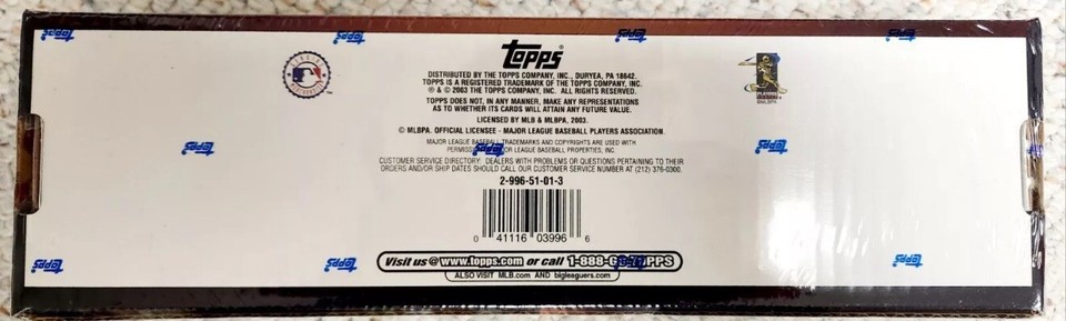 2003 Topps Baseball - Series 1 and 2 - Factory Sealed Complete Set ...