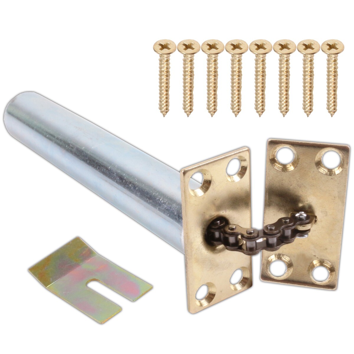 BRASS CONCEALED DOOR CLOSER Chain Spring FIRE RATED Tubular Auto Self ...