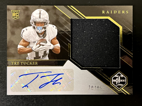 Tre Tucker 2023 Panini Limited Rookie Relic Auto Autograph #179 70/99 ...