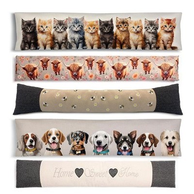 Dog Draught Excluder Door Stopper Decorative Window & Cold Air Wind ...