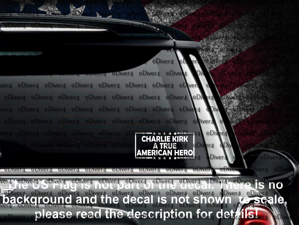 Charlie Kirk A True American Hero RIP Memorial Vinyl Decal US Seller | eBay