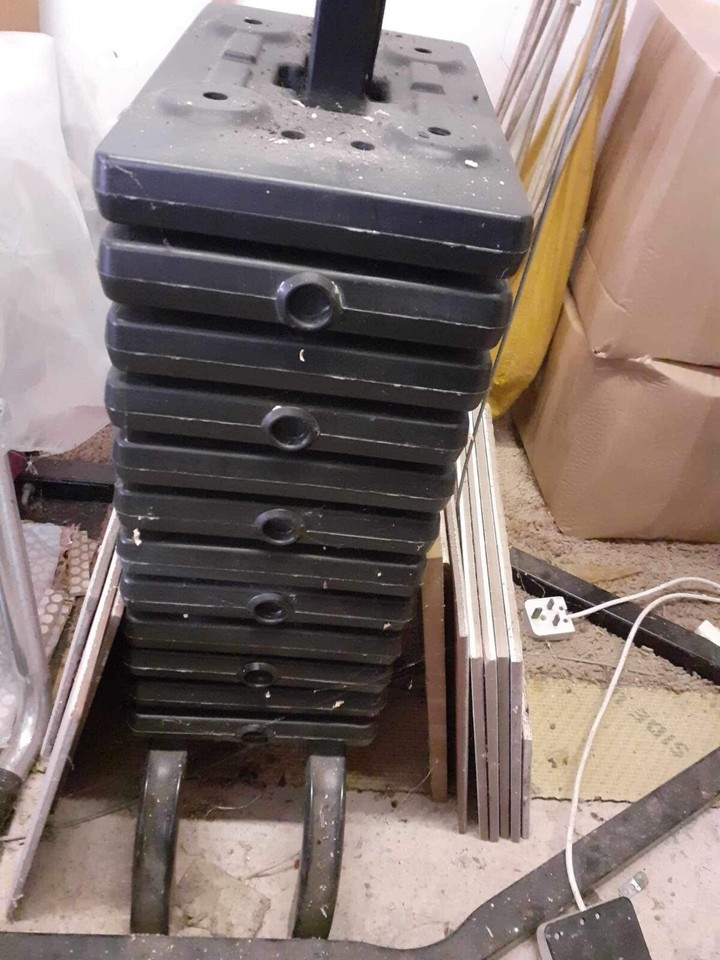 York multi gym home fitness system, used condition, with weights and ...