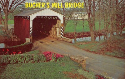 Bucher's Mill Bridge Covered Melvin J Horst | eBay