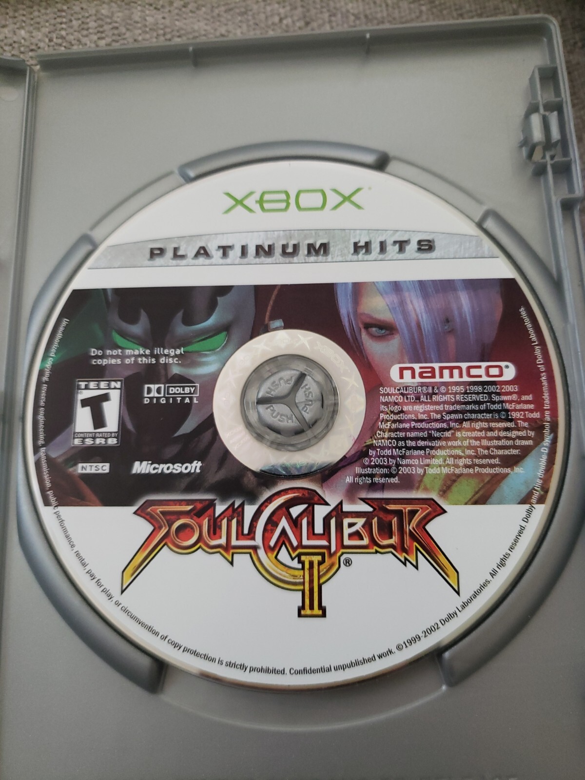 Soul Calibur II 2 (Microsoft Original Xbox) Disc Only Platinum Hits, NO ...