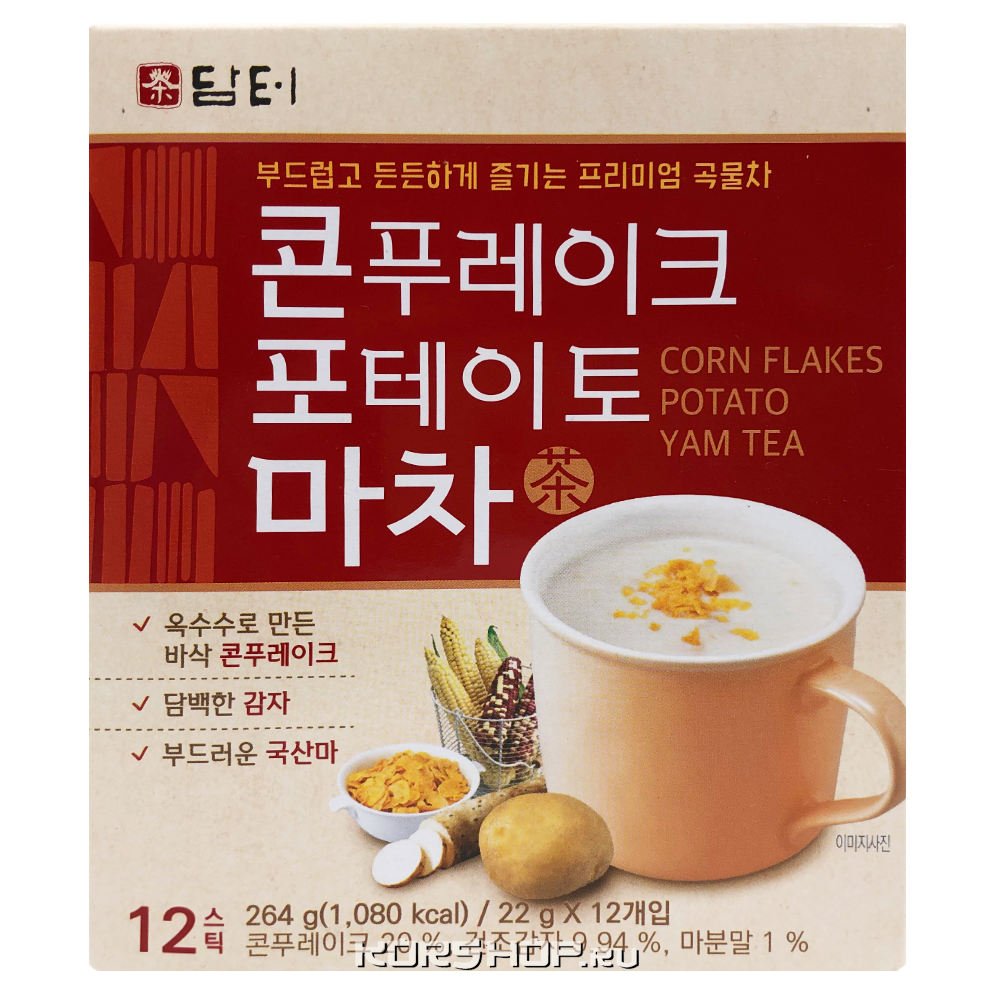Damtuh Korean Roasted Corn Flake Potato Yam Tea Powder Latte Drink ...