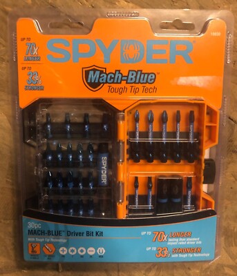 Spyder Mach-Blue 30-Piece 1/4-in x Set Impact Driver Bit Set - 19030 | eBay