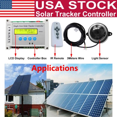 Single Axis PV Solar Panel Tracking LCD Controller DC 12V/24V Solar ...