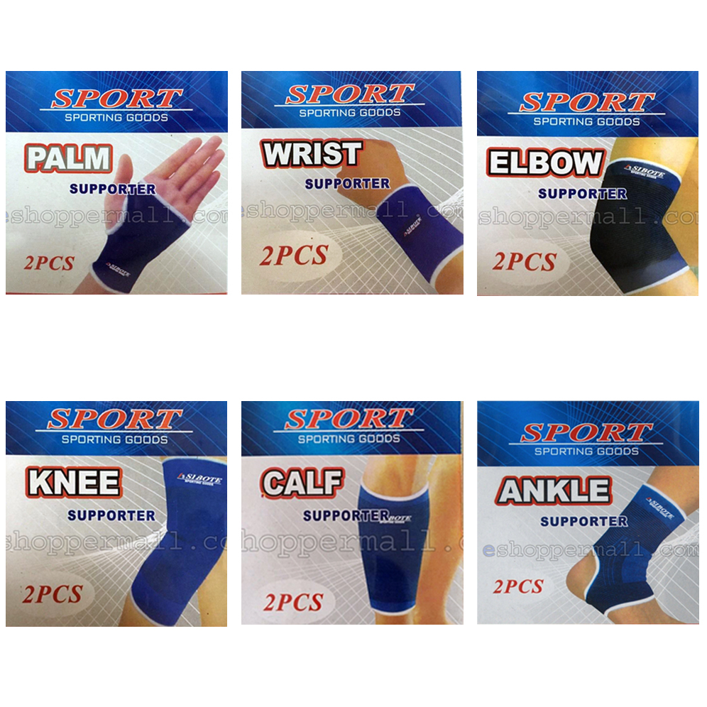 2 Pcs Brace Elastic Muscle Support Compression Sleeve Sport Pain Relief ...