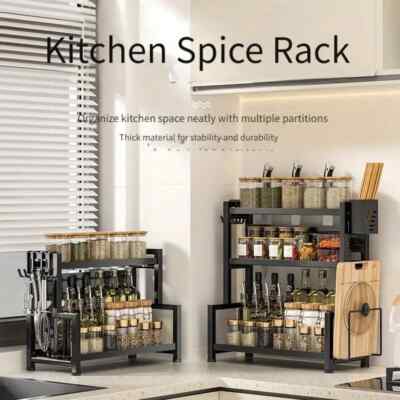 Kitchen Counter Top Multi-layer Carbon Steel Storage Shelf, MVD170827 | eBay