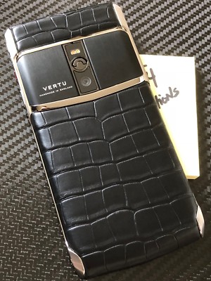 Brand NEW Genuine Vertu Signature Touch 5.2" Jet Alligator Black ...
