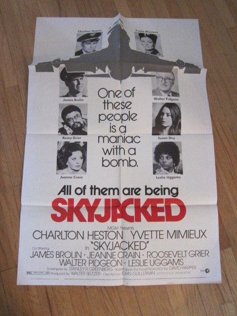 SKYJACKED original 1972 poster Charlton Heston James Brolin | eBay