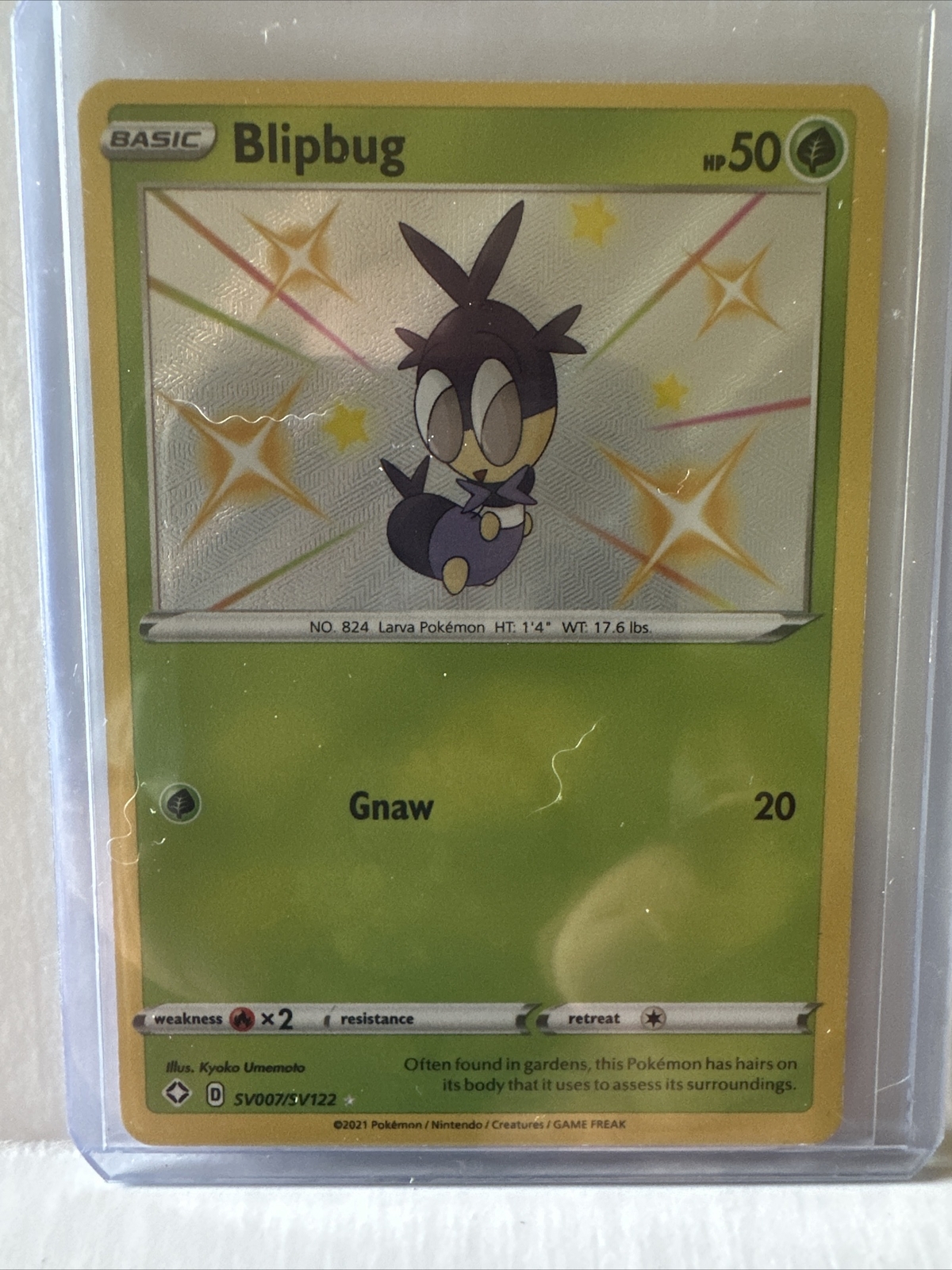 Pokémon TCG Blipbug Shining Fates SV007/SV122 Holo Shiny Holo Rare for ...