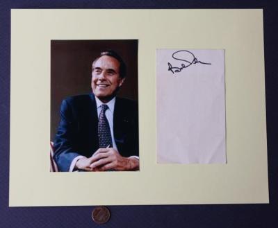 Kansas Senator 1996 Presidential Candidate Bob Dole signed autograph ...